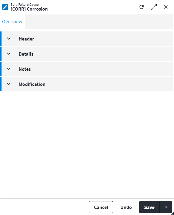Failure Cause Screen